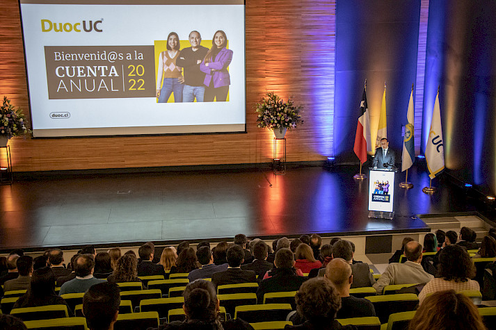 Rector Duoc UC destaca innovación y proyectos transformadores en Cuenta Anual 2022